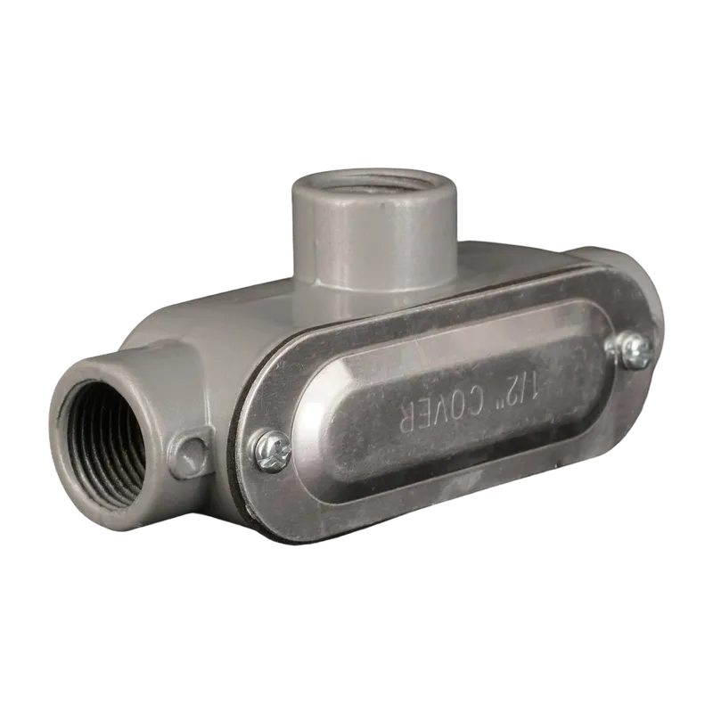 CONDULET T 1/2" (COLOR GRIS) — Delectra